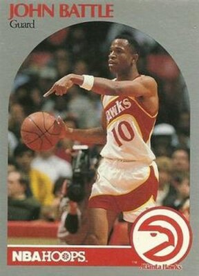 #27 John Battle - Atlanta Hawks - 1990-91 Hoops Basketball | eBay