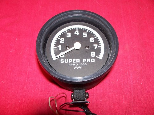 As Is MW Super Pro Tachometer 8000 RPM Tach Hotrod Muscle Car Drag ...