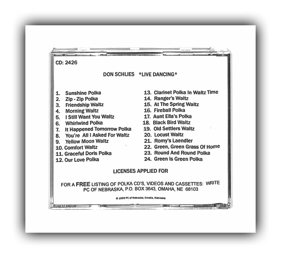 THE DON SCHLIES BAND POLKA CD "HERE COMES THAT BAND" SUPER POLKA CD! 24 ...