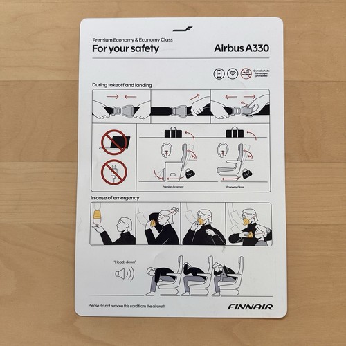 Finnair A330 safety card (newest version) | eBay