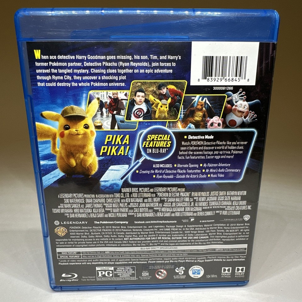Pokemon Detective Pikachu (Blu-ray + DVD, 2019) 883929668458| eBay
