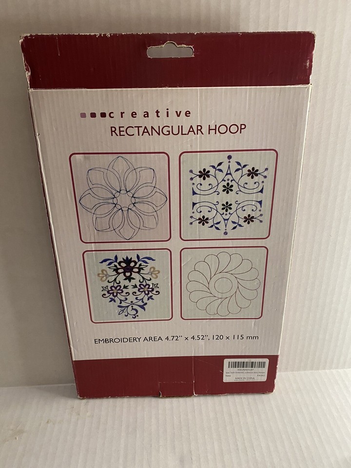 Sew Tech Embroidery Rectangular Hoop PA592 120x115mm | eBay