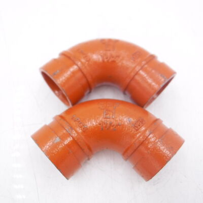 2 Pack SPF 1-1/2" 90 Degree Grooved Elbow Fitting E1 Orange | eBay