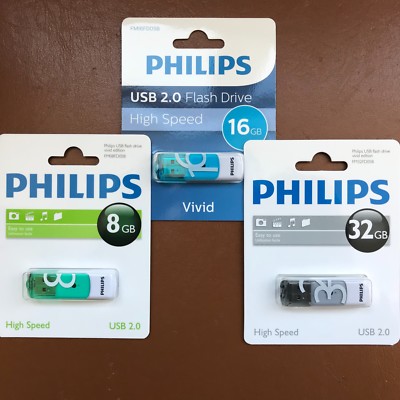 PHILIPS 8 GB 16 GB 32 GB Vivid HIGH SPEED USB Flash Drive Memory Stick ...