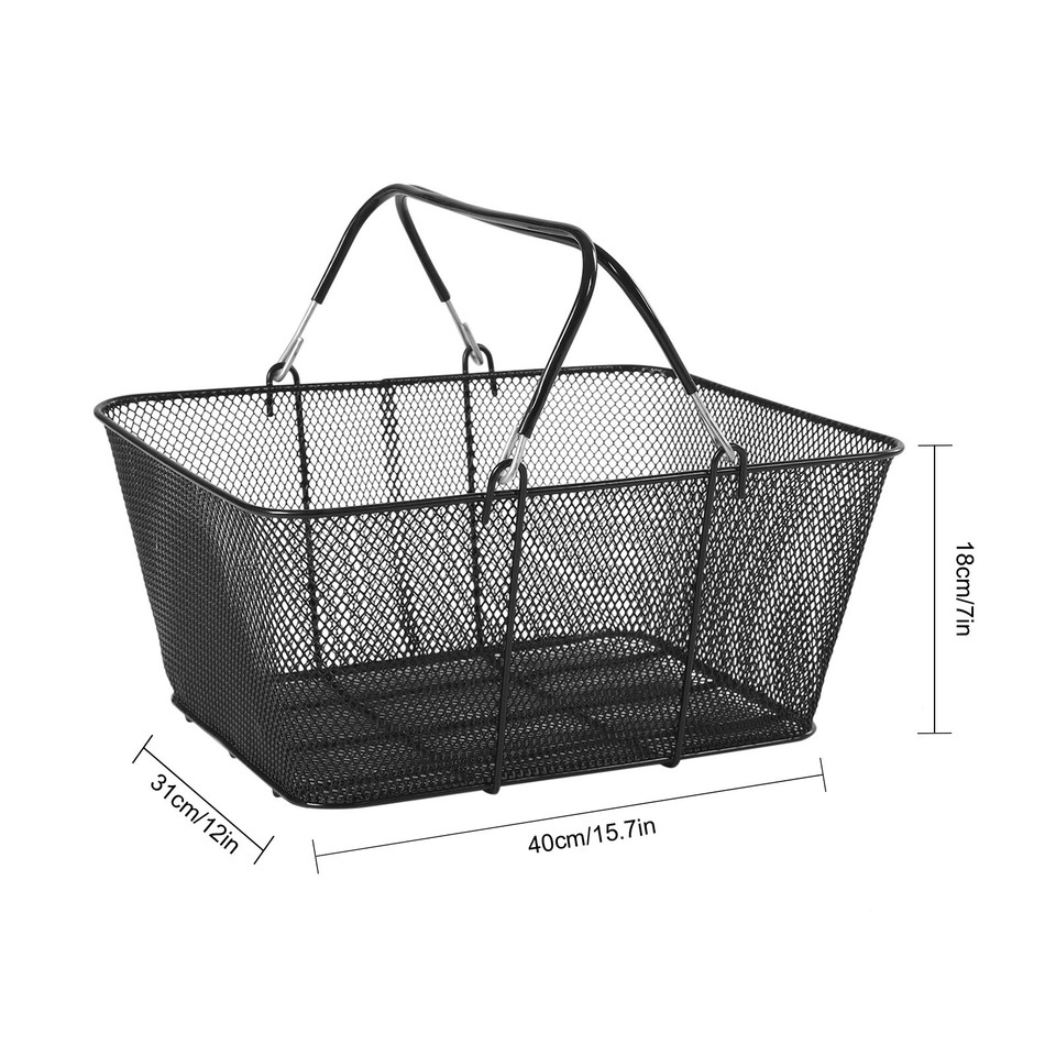 12pcs Stackable Shopping Basket Metal Hand Basket Storage Basket w ...