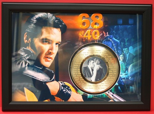 Elvis Presley 2 Poster Art Wood Framed 45 Gold Record Display C3 | eBay