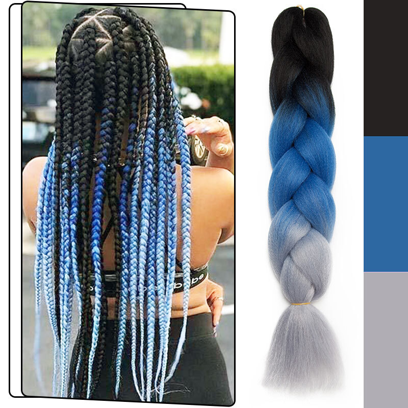 Mega Thick Box Braid Long Jumbo Braiding Hair Extension As Human Real ...