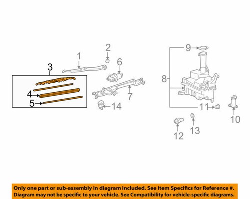 85222-30560 Toyota Blade, fr wiper, lh 8522230560, New Genuine OEM Part ...
