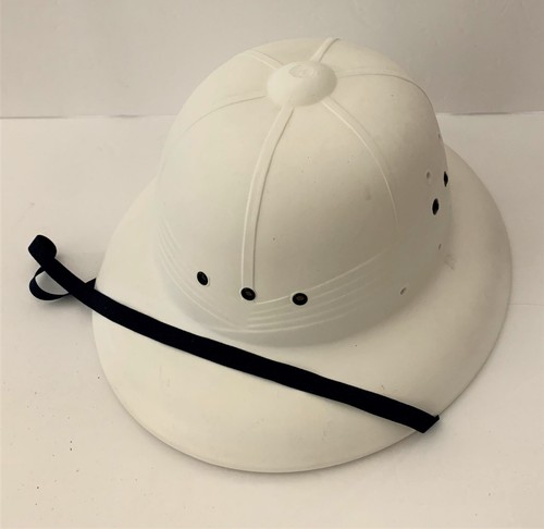 Midwest Helmets WHITE PLASTIC PITH HELMET Hat Sun Safari Postal MADE IN ...