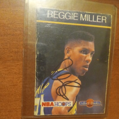 1990 NBA Hoops Collect A Books REGGIE MILLER Card #7 Indiana Pacers ...