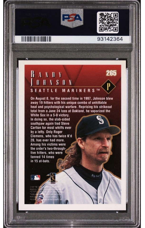 2024 Topps Archives Signature Randy Johnson 1998 Topps #265 1/1 ...
