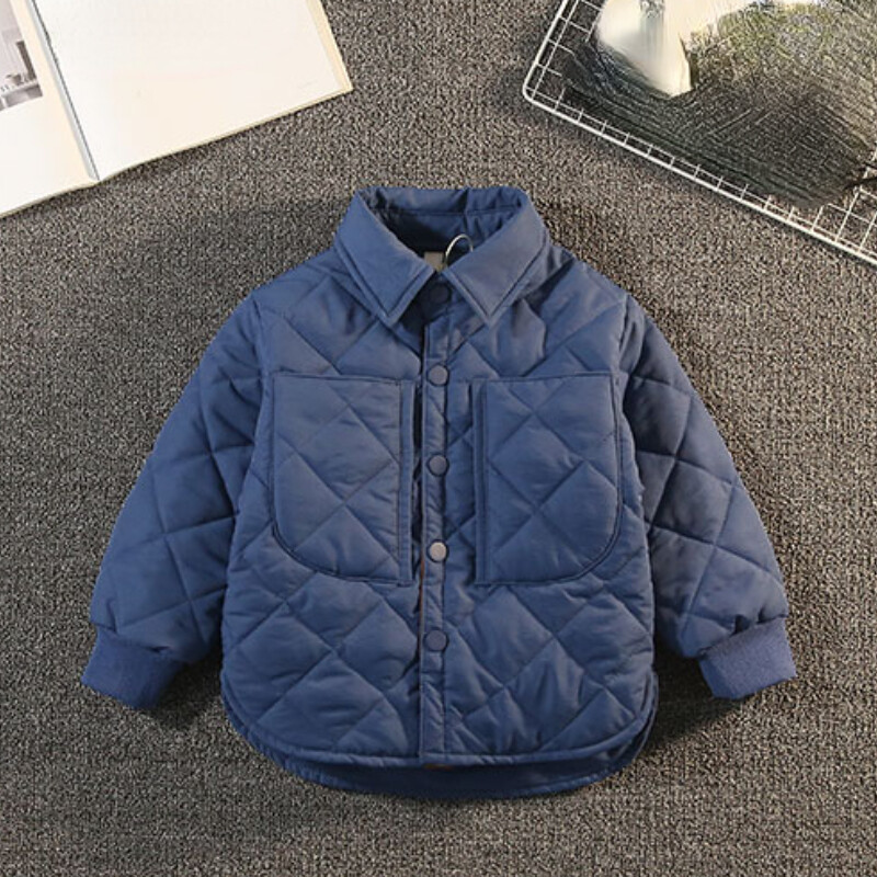 Kids Padded Coat Jacket Top Warm Pockets Button Bodywarmer Boys ...