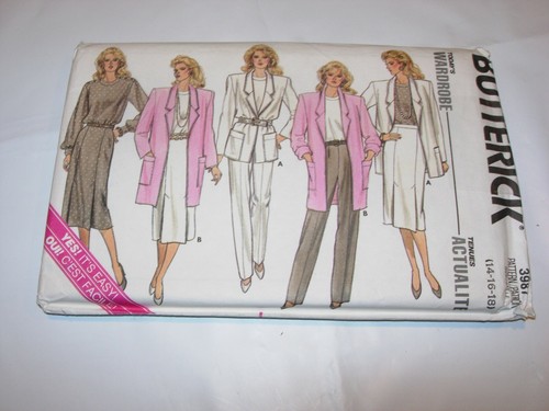 WOMENS UNCUT BUTTERICK 3987 SEWING Pattern JACKET SKIRT PANTS TOP SIZE ...