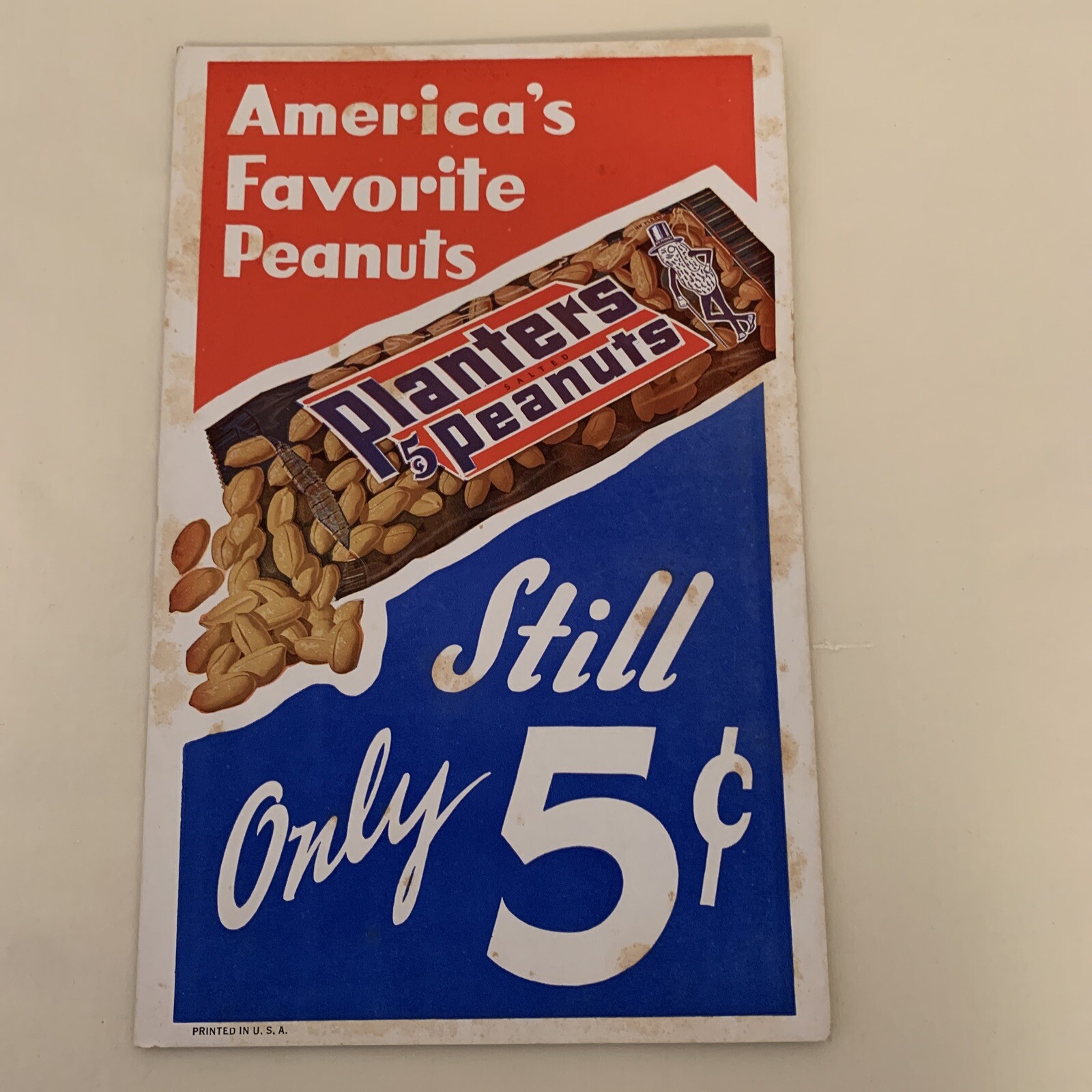 Planters Peanut Mr Peanut vintage cardboard sign | eBay