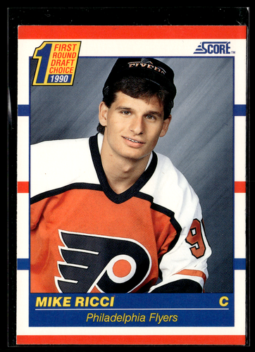 1990 Score 433 Mike Ricci Rookie Philadelphia Flyers | eBay