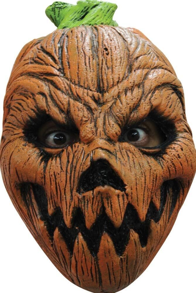 Adult Pumpkin Head Latex Face Mask Halloween Costume Accessory TB22034 ...