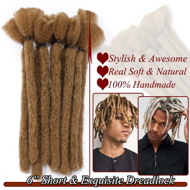 6/12" Short Men's Dreadlocks 100% Hair Handmade Jamaican Dread Hair ...