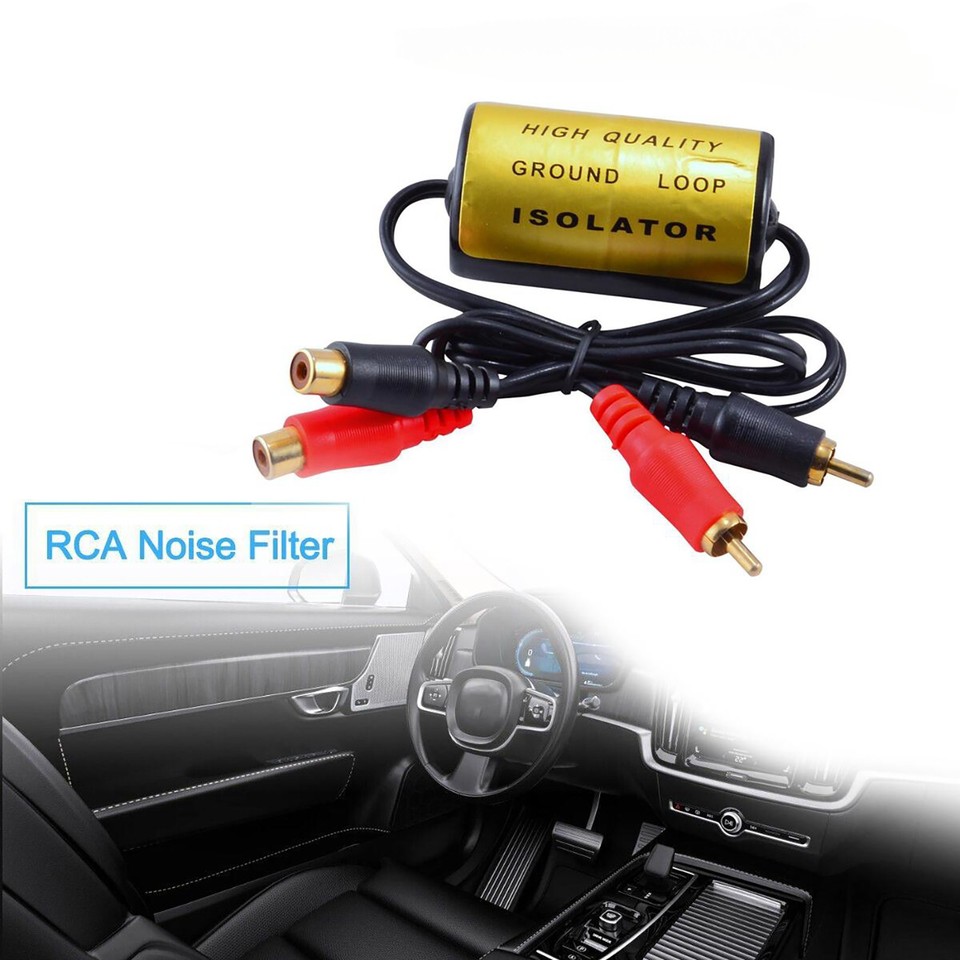 RCA Audio Noise Filter Suppressor Ground Loop Isolator For Car & Home ...