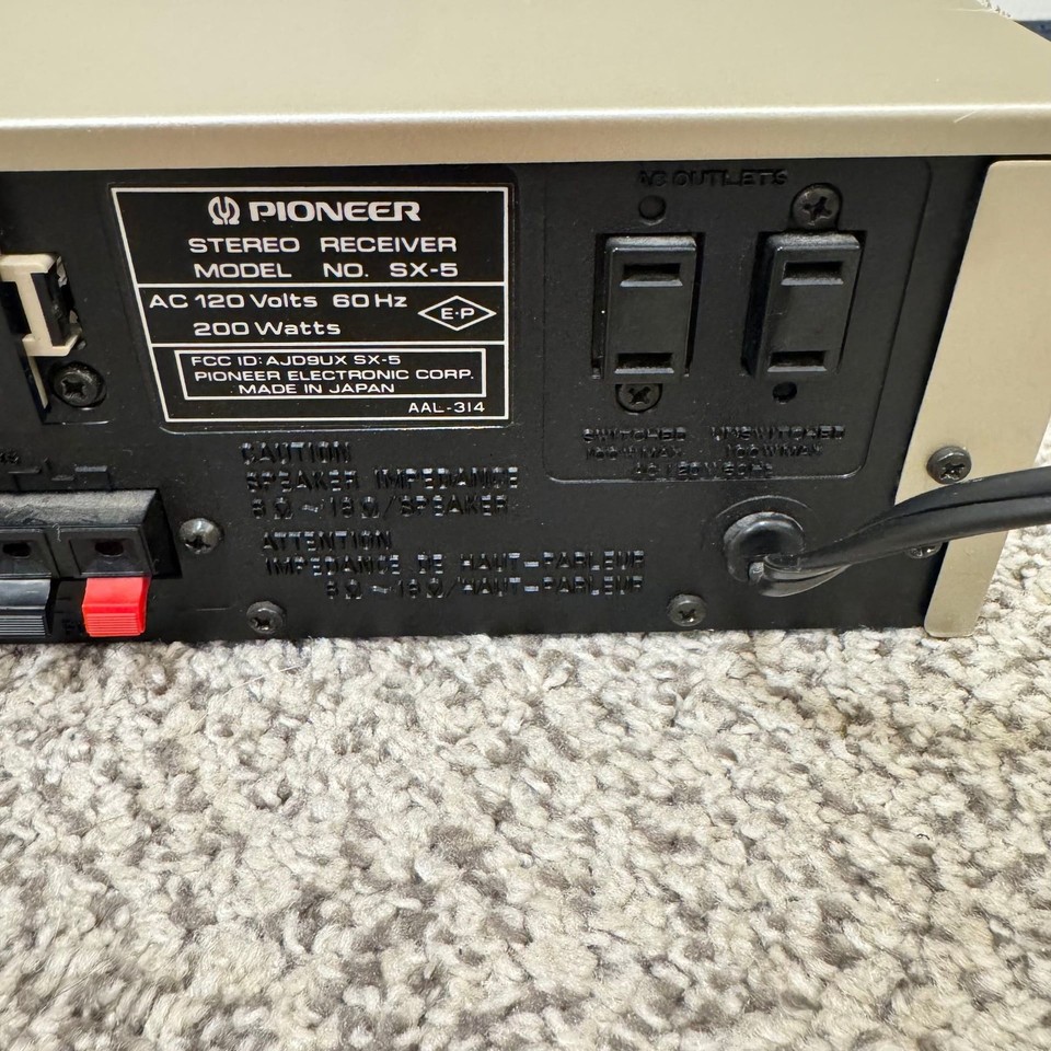 Vintage Pioneer SX-5 Computer Controlled AM FM Stereo Receiver - TESTED ...
