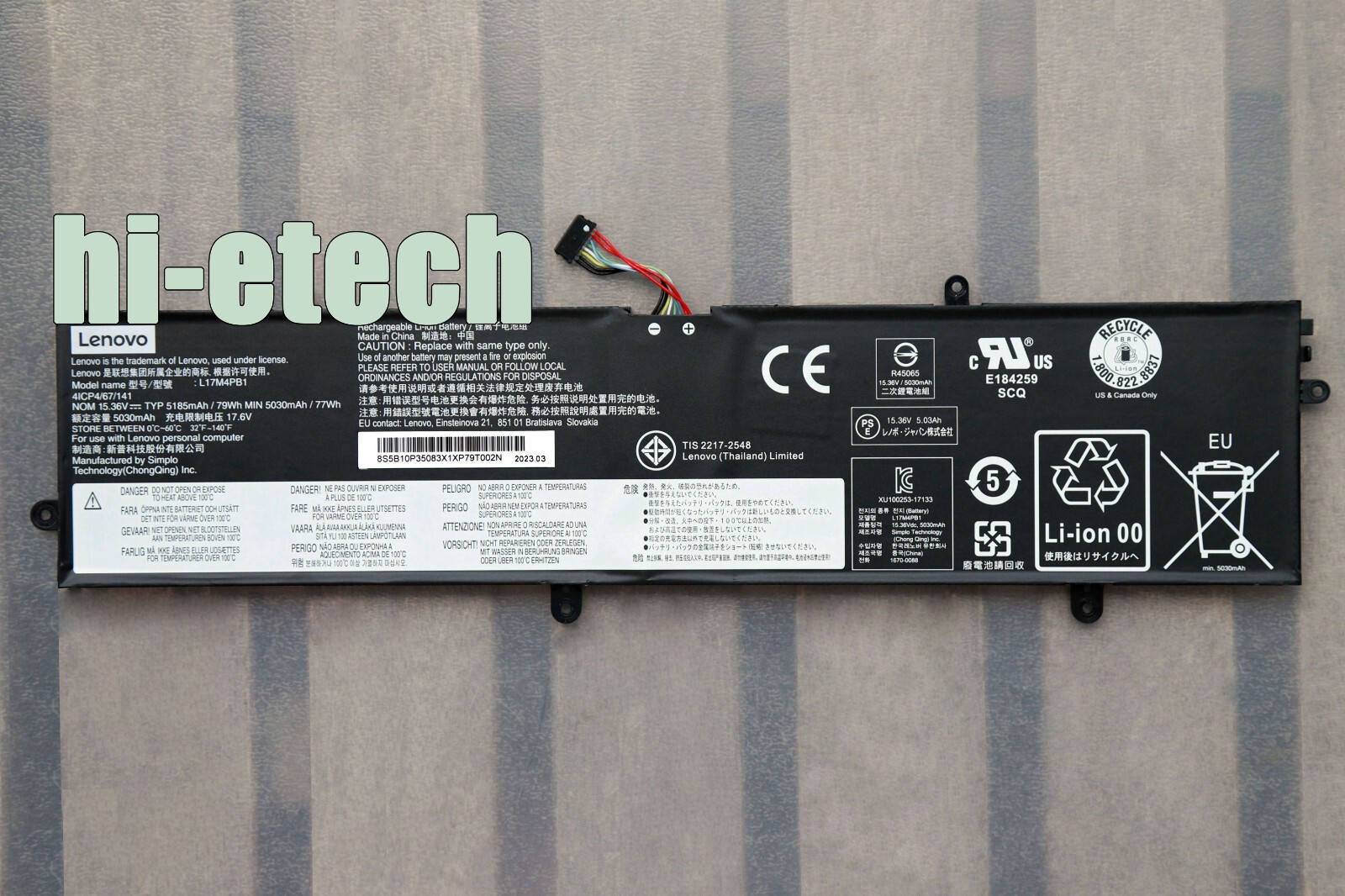 New Genuine L17C4PB1 L17M4PB1 Battery for Lenovo IdeaPad 720S-15IKB ...