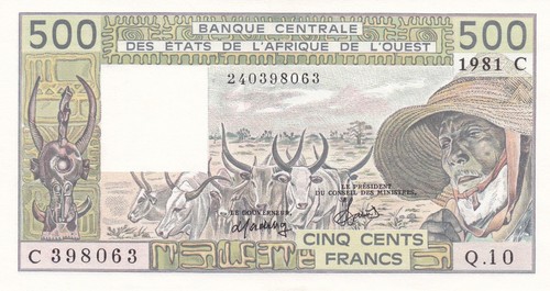 BANK OF BURKINA FASO 500 FRANCS 1981 UNC | eBay