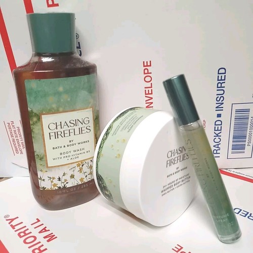 CHASING FIREFLIES Perfume Spray Travel Size Bath & Body Works Body Wash ...