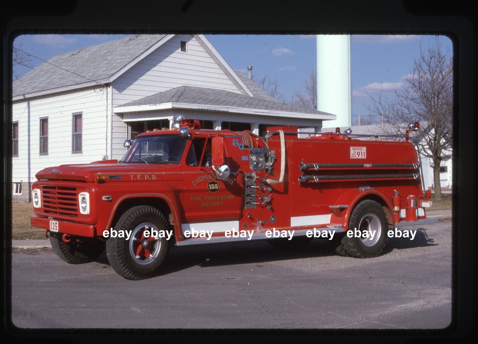 Thomasboro IL 1968 Ford F Howe pumper Fire Apparatus Slide | eBay