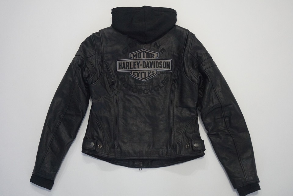 Harley-Davidson Women's Miss Enthusiast Black Leather Jacket 3 in 1 M ...