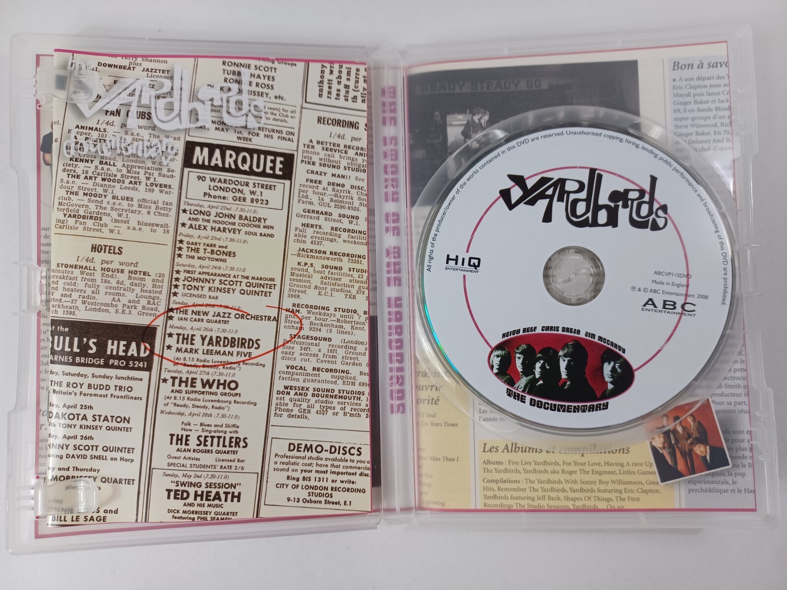 Yardbirds Story Of the Yardbirds DVD Documentary (2008) + Book Region ...