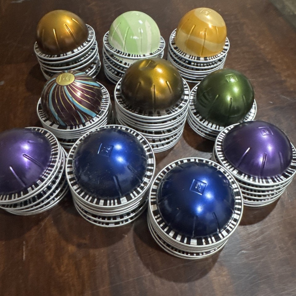LOT of 75 EMPTY/USED NESPRESSO VERTUO Coffee pods Mixed Variety Artsy | eBay