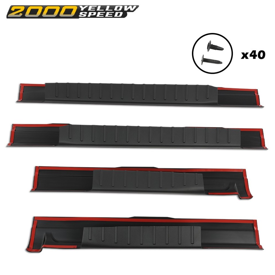 Rocker Panel Protector Guard Covers Fit For 2009-2014 Ford F-150 Crew ...