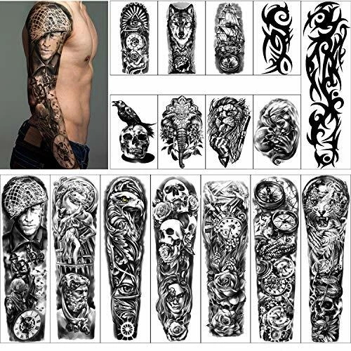 Half Sleeve Tattoos For Men Black And White Designs