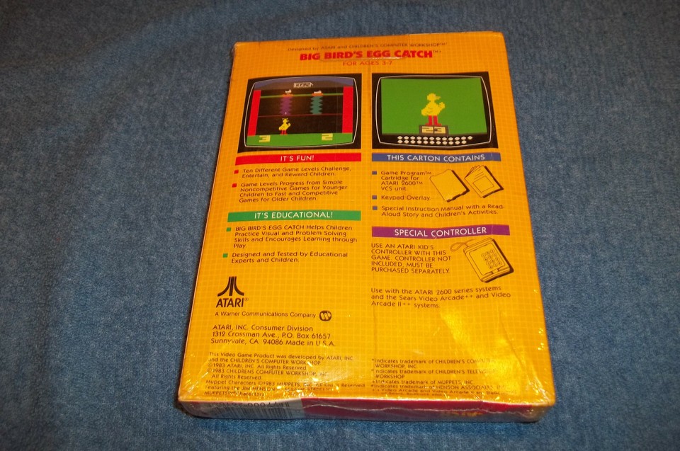 NEW ( NOS ) ATARI 2600 BIG BIRDS EGG CATCH GAME IN FACTORY SEALED & S/W ...