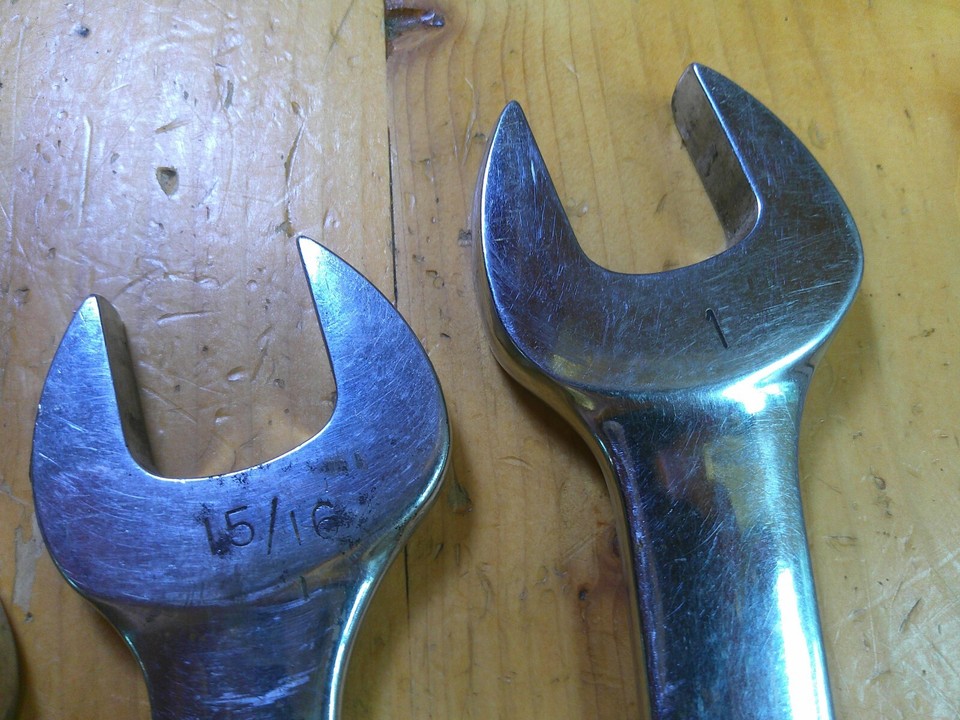 USA OLD UNDERLINE 1966 1967 LOT 7 SNAP ON SAE OPEN BOX END WRENCH SET 1 ...