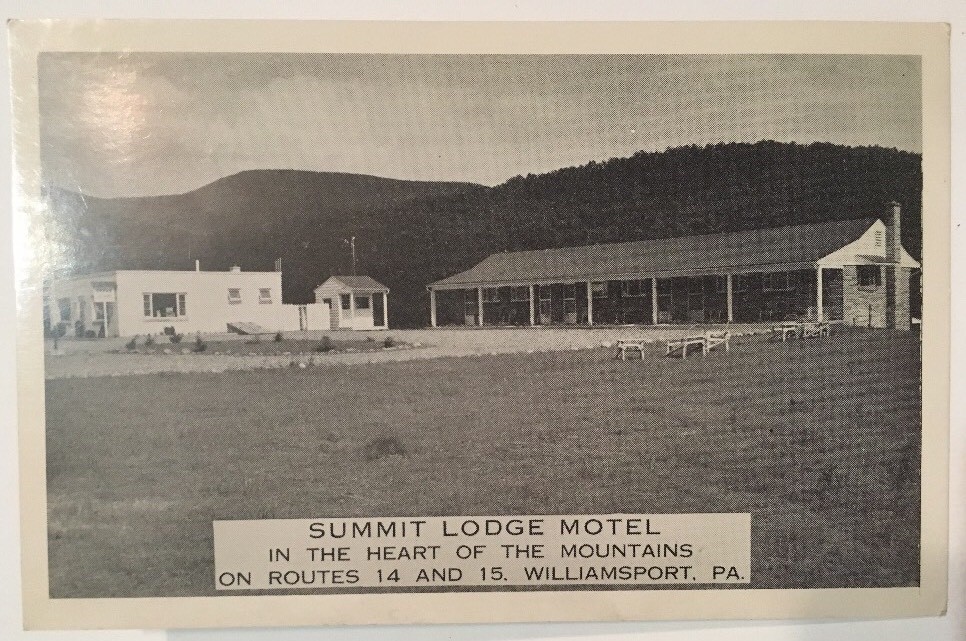 Summit Lodge Motel Hotel Williamsport Pa Cogan Station RPPC Mountains ...