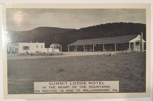 Summit Lodge Motel Hotel Williamsport Pa Cogan Station RPPC Mountains ...