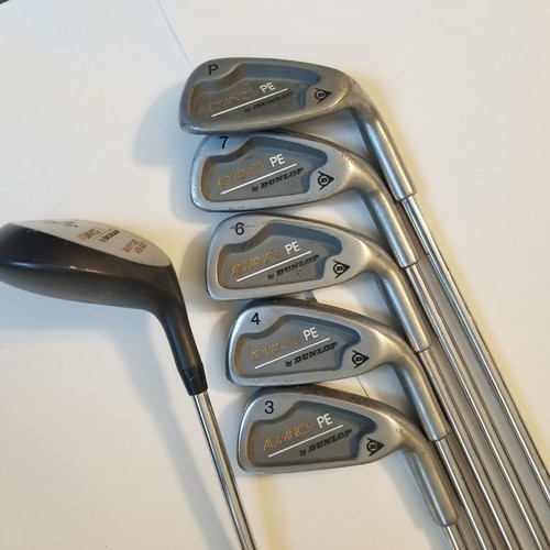 Dunlop Golf Set Mens RH Golf Club Irons Regular Flex 3 4 5 6 7 PW & 5 ...