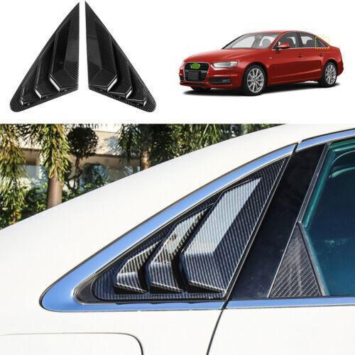 For Audi A4 S4 09-16 ABS Carbon Fiber Rear Quarter Window Louver Scoop ...