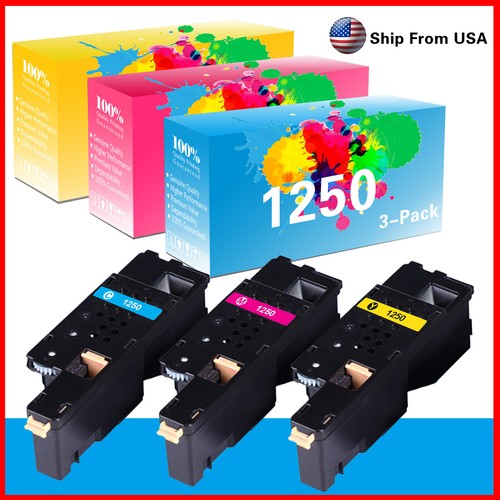 Dell 1250C Toner Cartridge for 1350cnw 1355cn C1765nfw Printer (3-Pack ...
