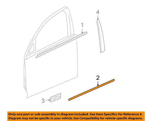 GM OEM 06-16 Impala Limited Front Door Exterior Trim-Body Side Mldg ...