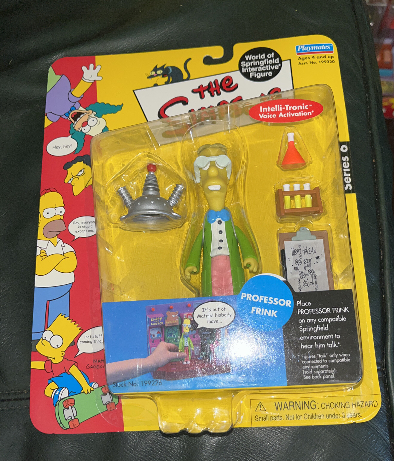 Vtg THE SIMPSONS Professor Frink World of Springfield Action Figure Toy ...