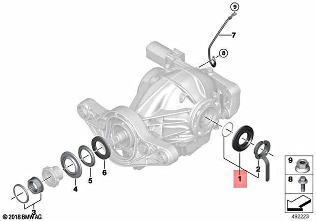 BMW 33107568368 Genuine OEM Factory Original Axle Seal for sale online ...