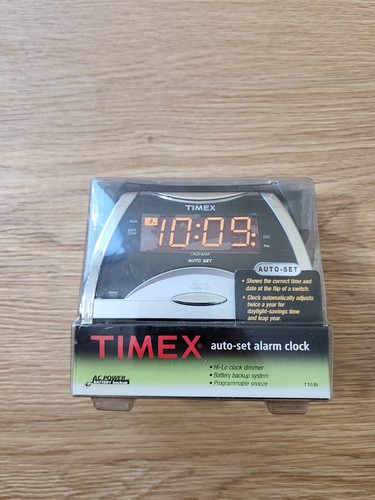 Timex Auto-Set Stereo Alarm Clock Radio Nature Sounds New & Sealed | eBay
