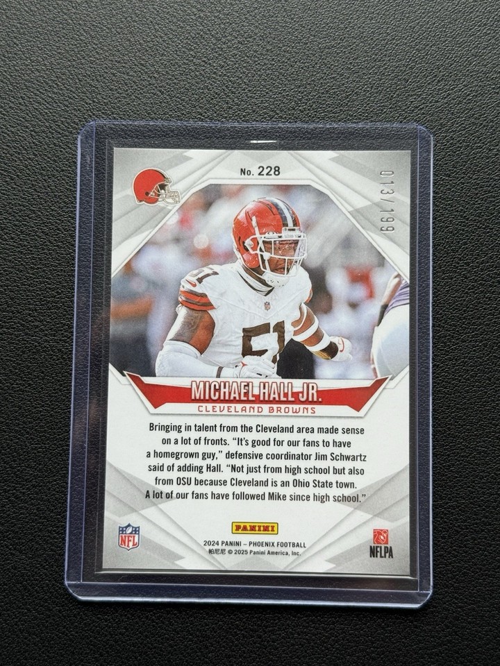 2024 Phoenix Football Michael Hall JR Green RC /199 | eBay