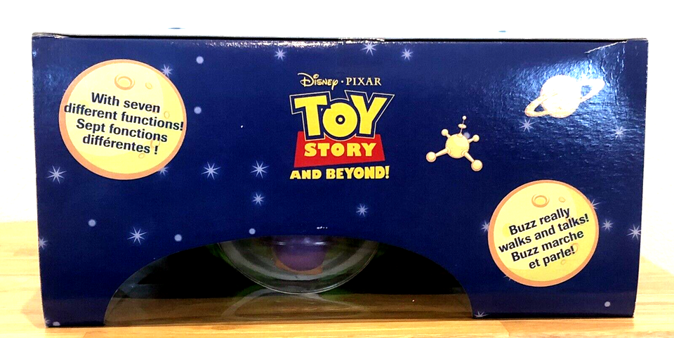 NIB RARE DISNEY STORE PIXAR BUZZ LIGHTYEAR INFRARED WALK TALK TOY STORY ...