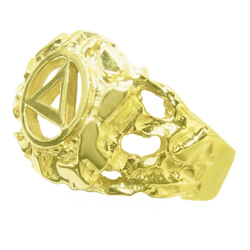 AA Alcoholics Anonymous, Vintage Nugget Ring, #96 Size 10.5 14k | eBay