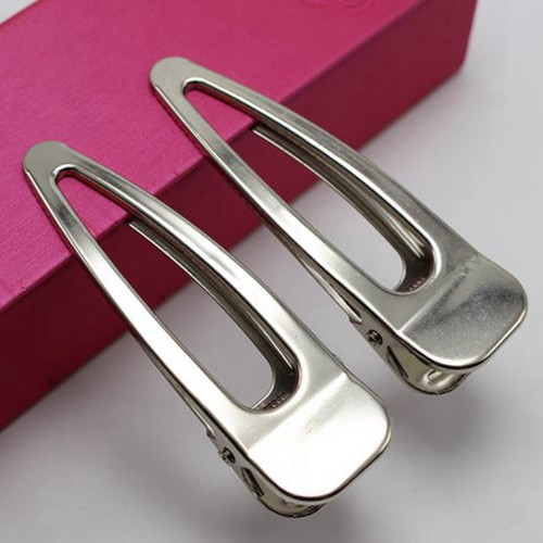 5 Silver Tone Heavy Prong Cutout Alligator Hair Clips 80mm with Teeth ...