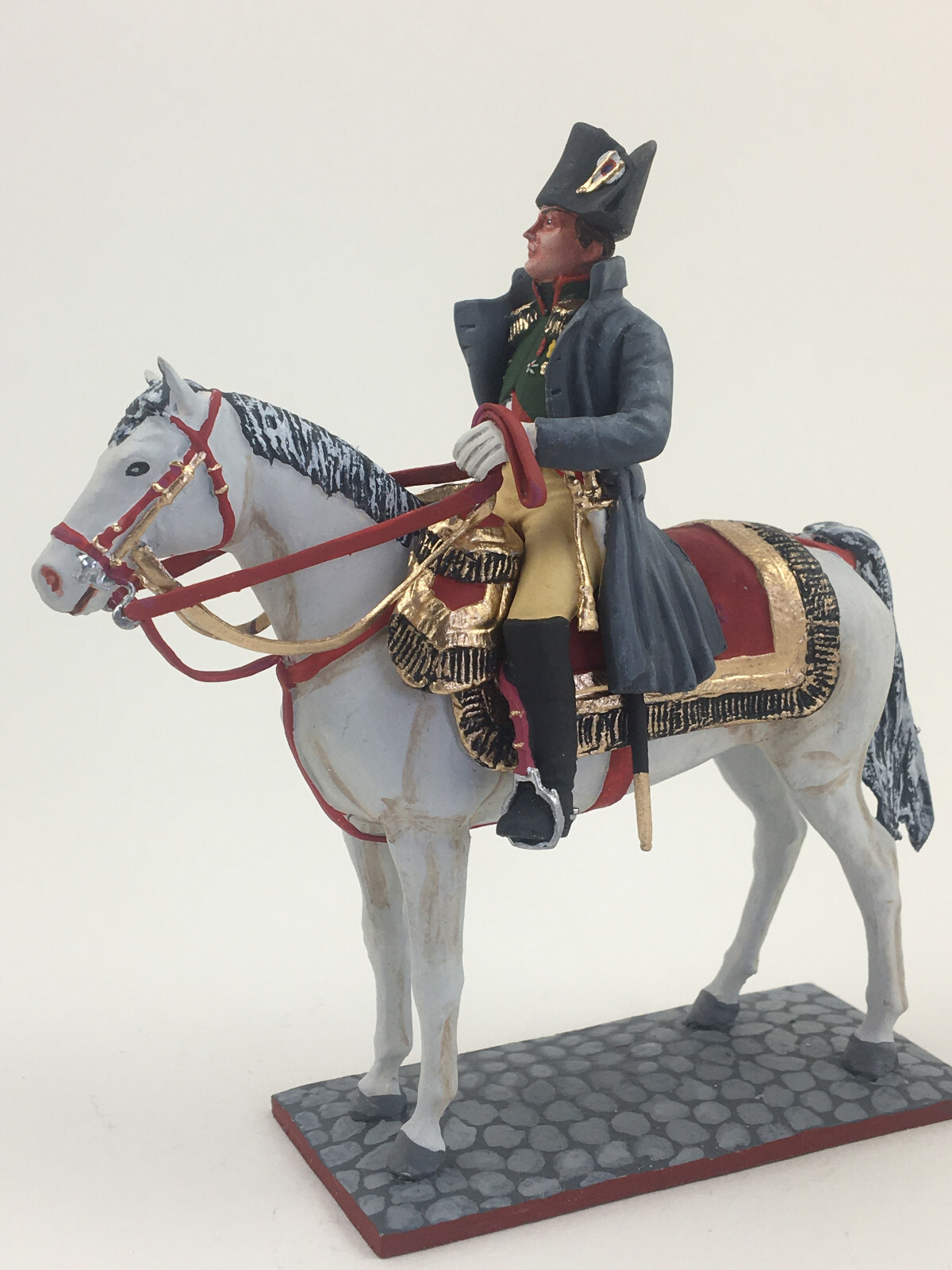Painted Napoleon Bonaparte figure 1/30, Napoleonic tin miniature VID ...
