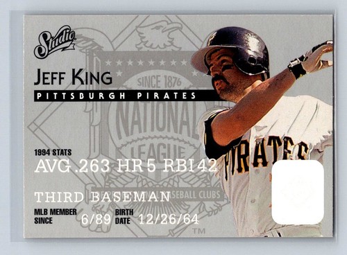 1995 Studio Donruss #180 Jeff King Pittsburgh Pirates Baseball Card | eBay