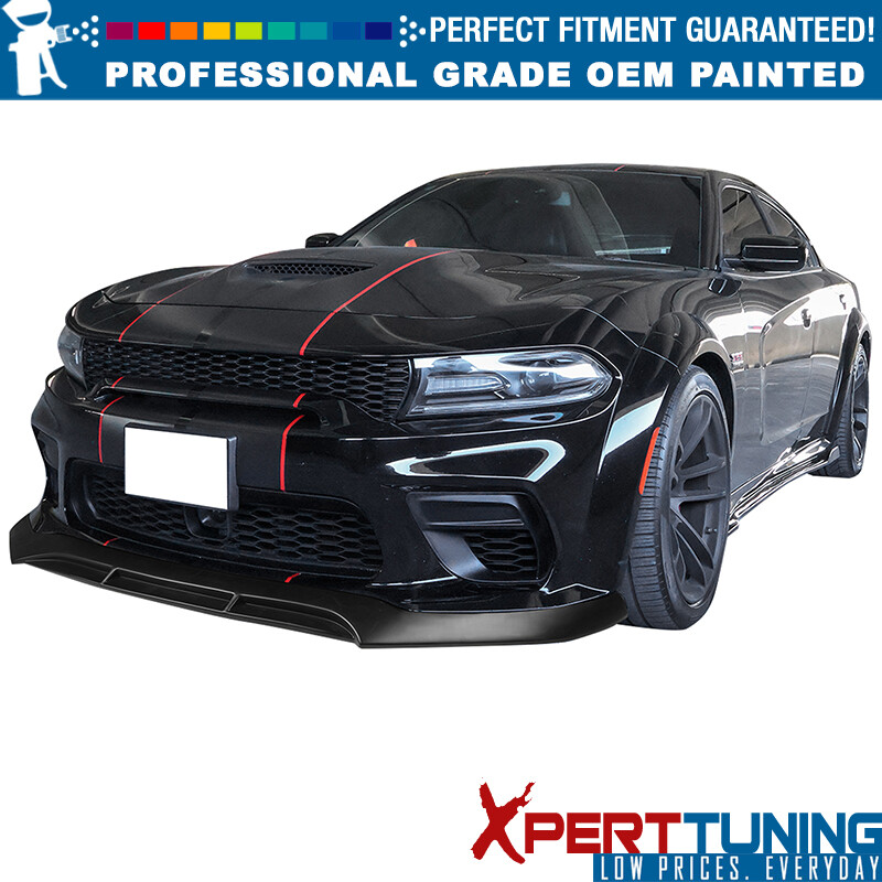 Fits 20-23 Dodge Charger IKON V5 Front Lip PP Painted #PCA Frostbite ...